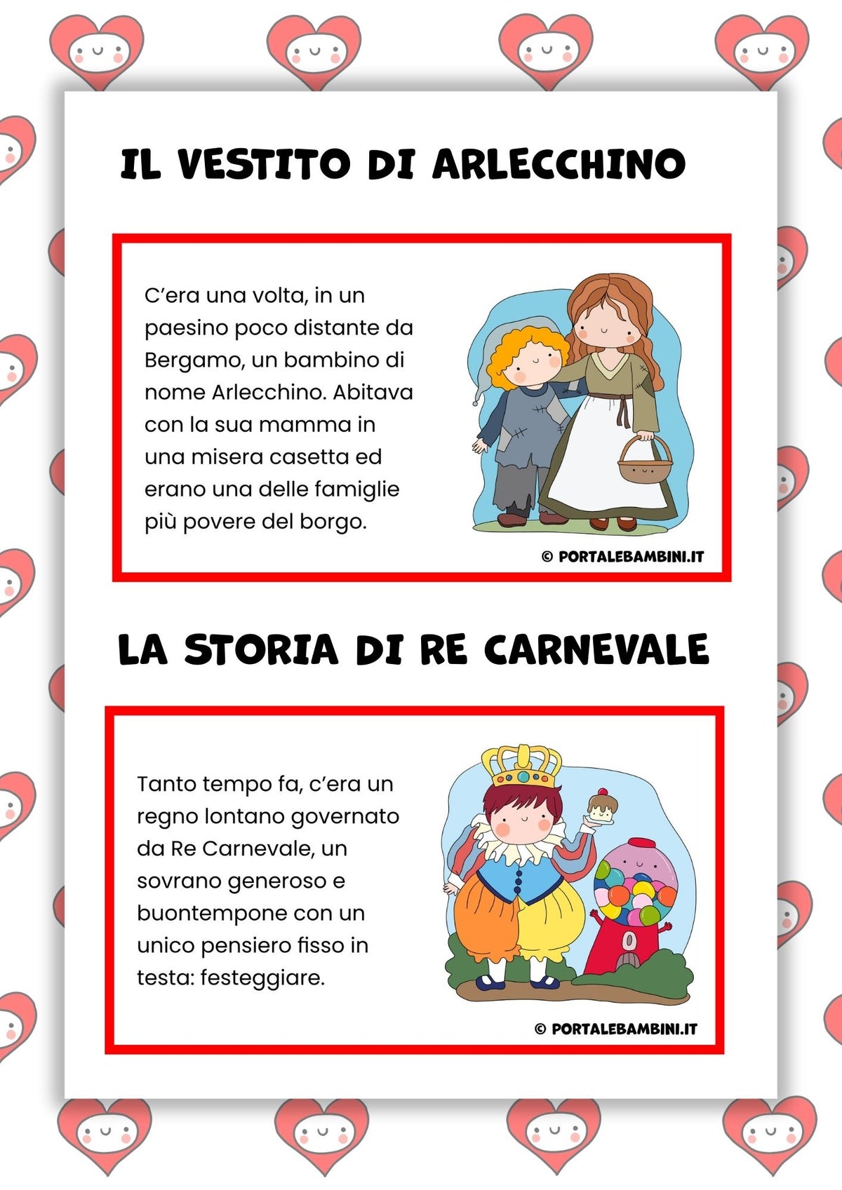Lettura e comprensione. Carnevale – Cuorfolletto Creative Shop